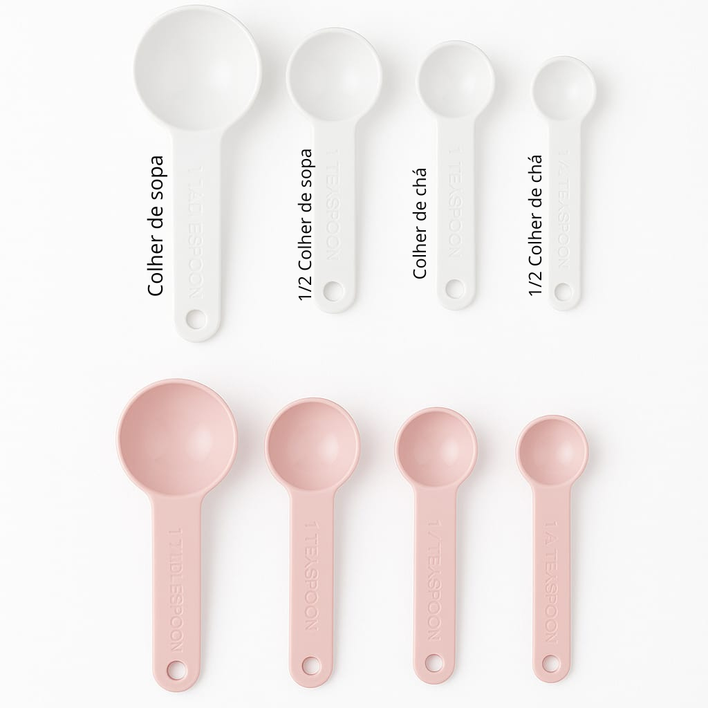 Kit 4 Colheres Colher Medida Medidora Dosadora Culinária | Shopee Brasil