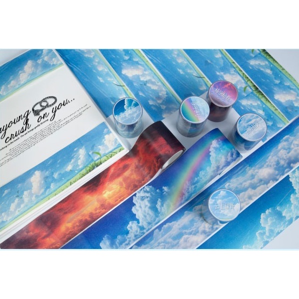 Rolo paper tape - Clouds series (5cmx2m) | Shopee Brasil