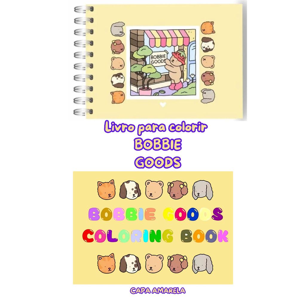 LIVRO BOBBIE GOODS CAPA AMARELA COM 40 PÁGINAS | Shopee Brasil