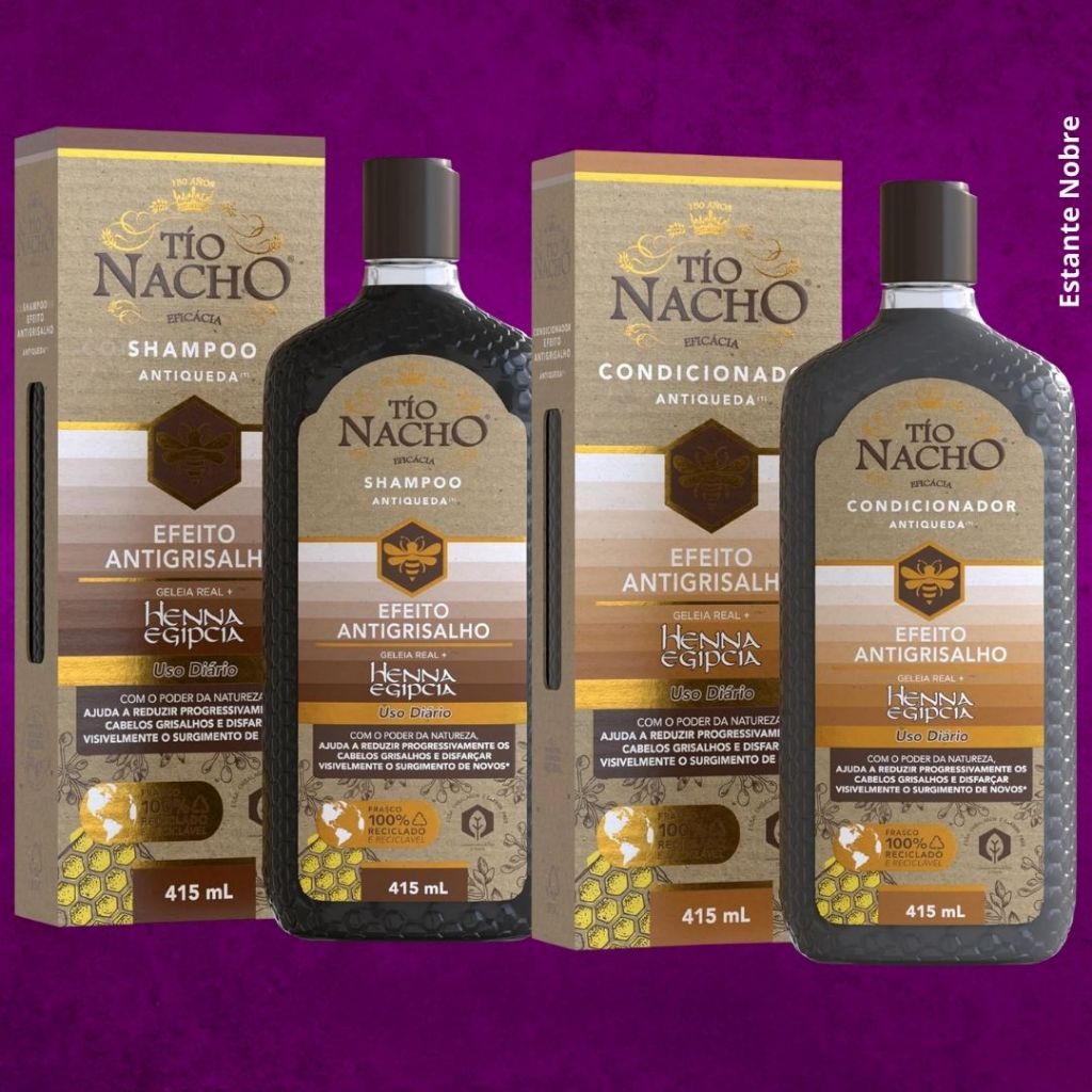 Kit Tio Nacho Antigrisalho Shampoo + Condicionador Antiqueda 415ml ...