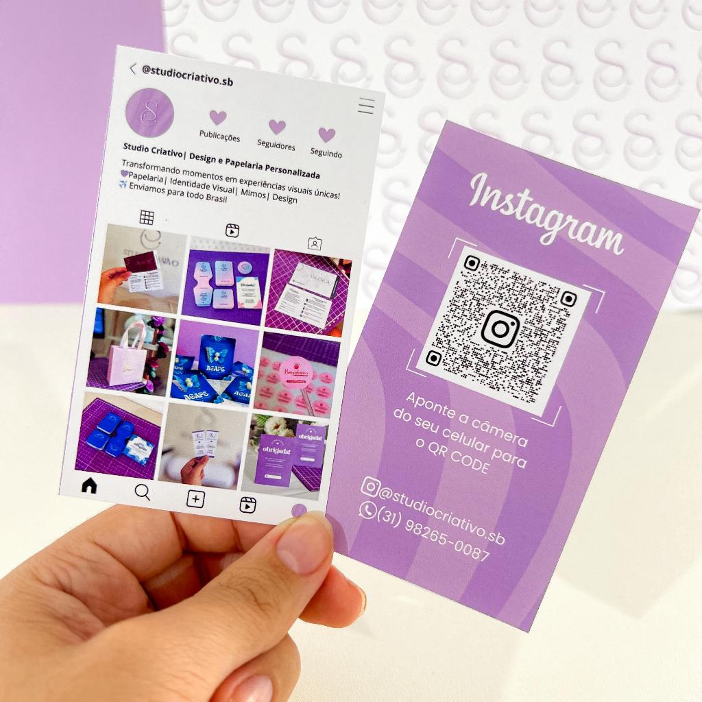 Cartão de Visitas Modelo Feed Personalizado - Tag Insta frente e verso ...