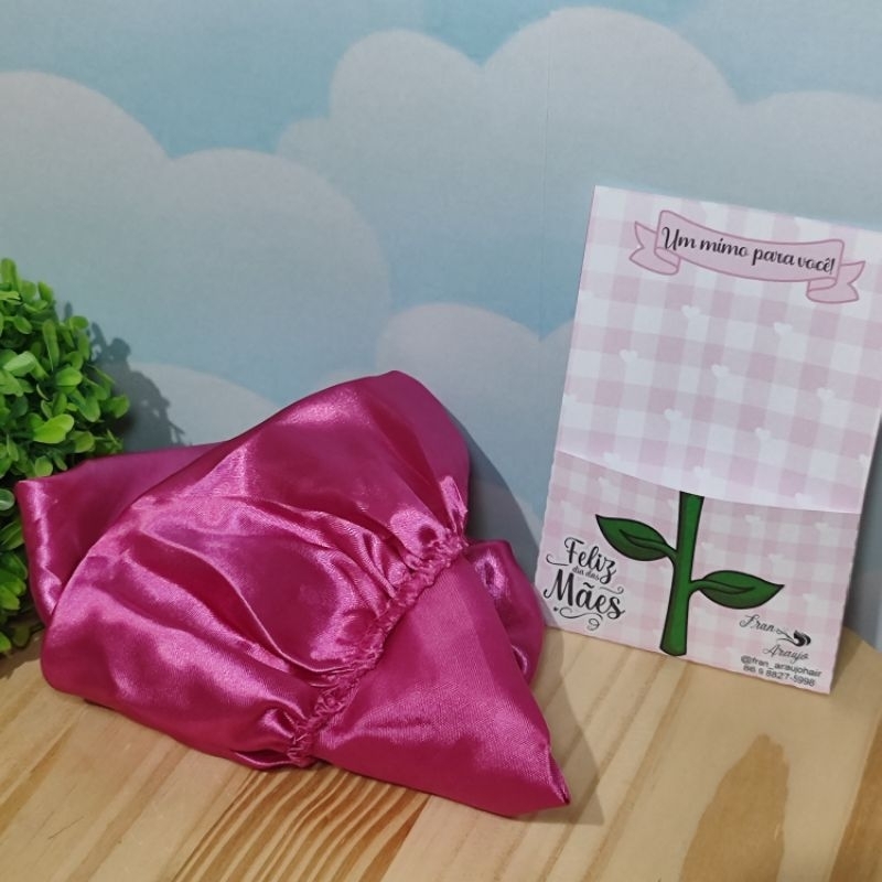 kit porta cartão touca de cetim lembrancinha dia das mães - mimo ...