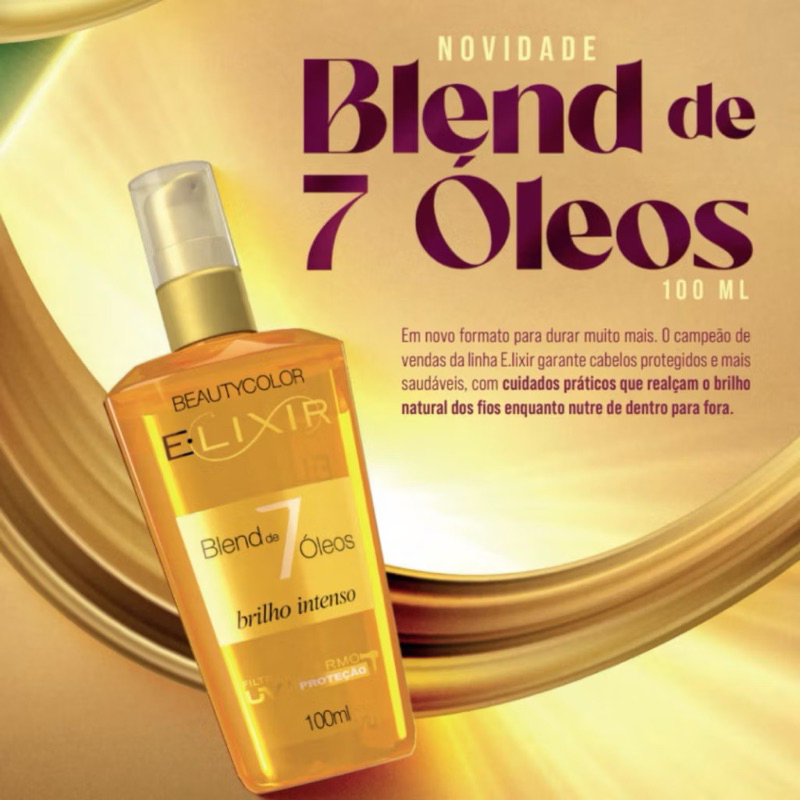 OLEO CAPILAR BEAUTY COLOR ELIXIR BLEND 7 OLEOS | Shopee Brasil