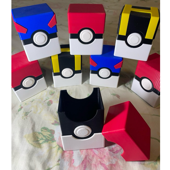 Caixa Estojo Cartas Pokémon Design Pokébola Porta Treco | Shopee Brasil