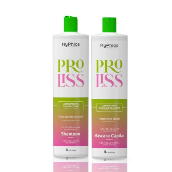 My Phios Pro Liss Progressiva Sem Formol 2 x 1 litro | Shopee Brasil