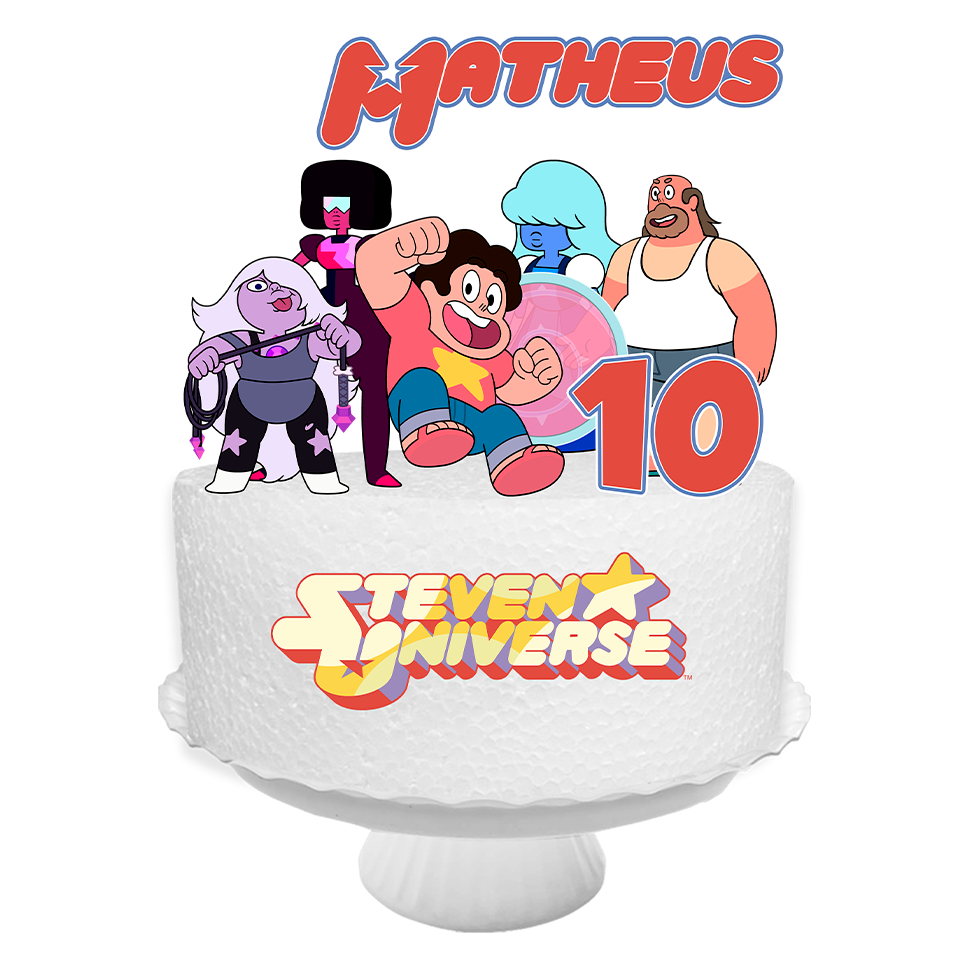 Topo Topper para Bolo Steve Universo | Shopee Brasil