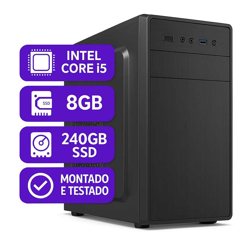 Computador PC CPU Intel Core i5 SSD 240GB 8GB RAM Computador Novo ...