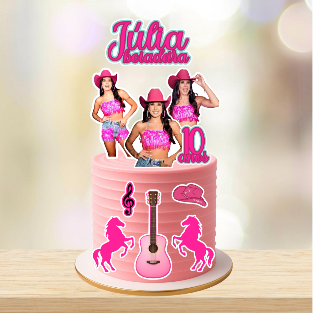 Topo de Bolo Personalizado Ana Castela - Topper de Bolo Personalizado ...