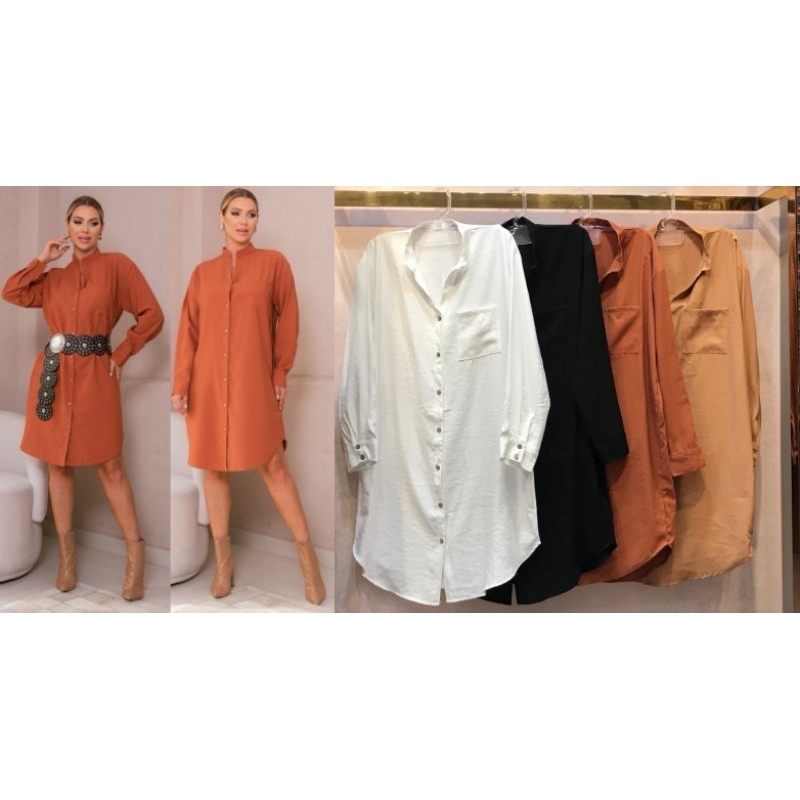 CAMISÃO, MINI VESTE OU CHAMISSE TECIDO MARRANT | Shopee Brasil
