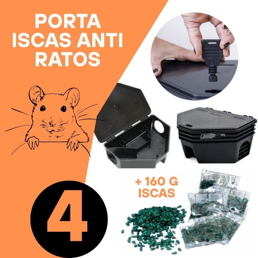 04 Porta Iscas Combat Rat Com 160 g Iscas Atrativo Promoção | Shopee Brasil