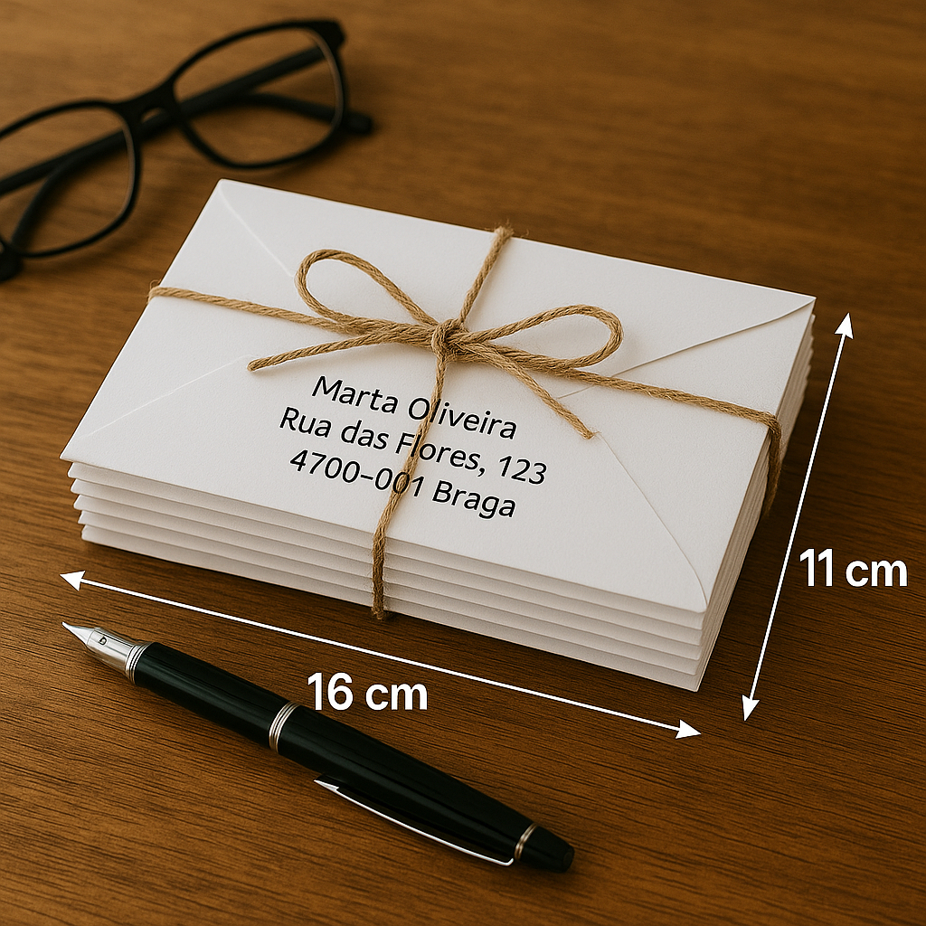 Kit de Envelopes Carta 114×162 mm – Branco Convite (100 ou 500 Unidades ...