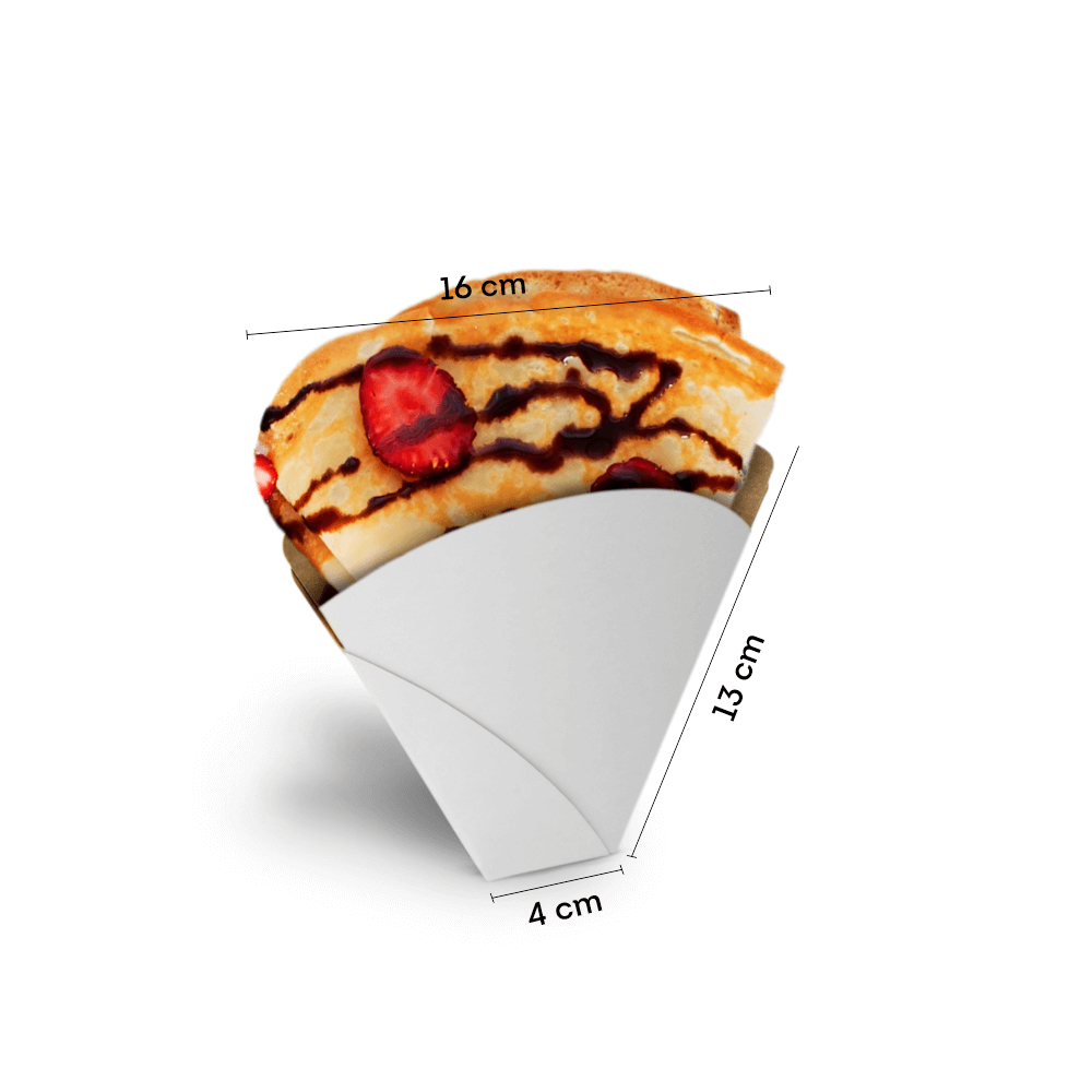 Cone para Crepe Francês Branco (50 unidades) | Shopee Brasil