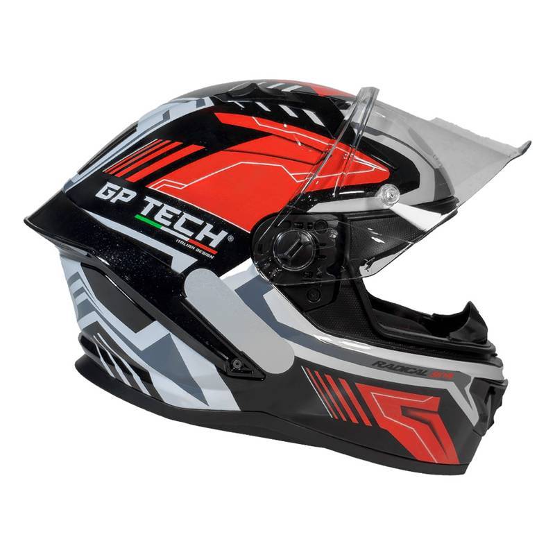 CAPACETE MOTO GP TECH MODELO PILOT STREAM BRANCO PRETO VERMELHO N61 ...
