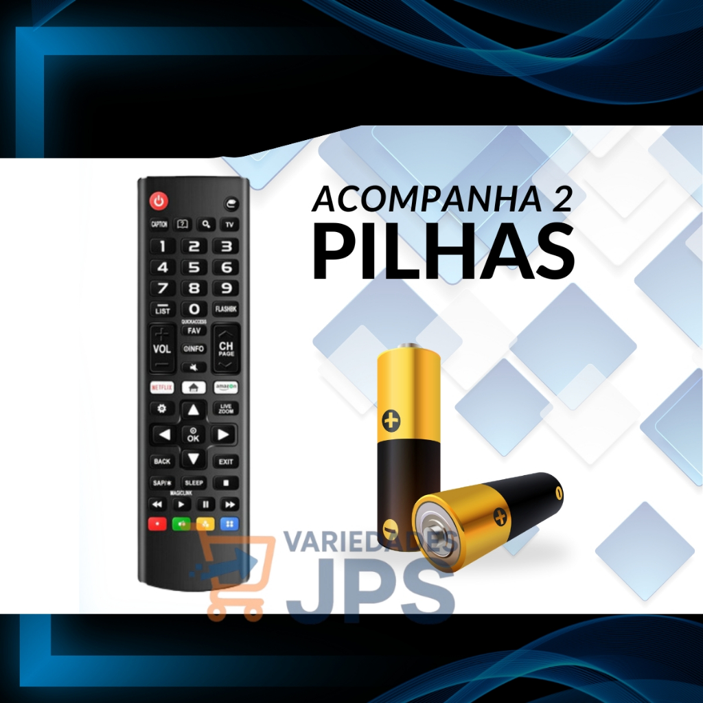 Controle Remoto Compatível Smart Tv LG 32/43/49/50/55/65 Universal ...