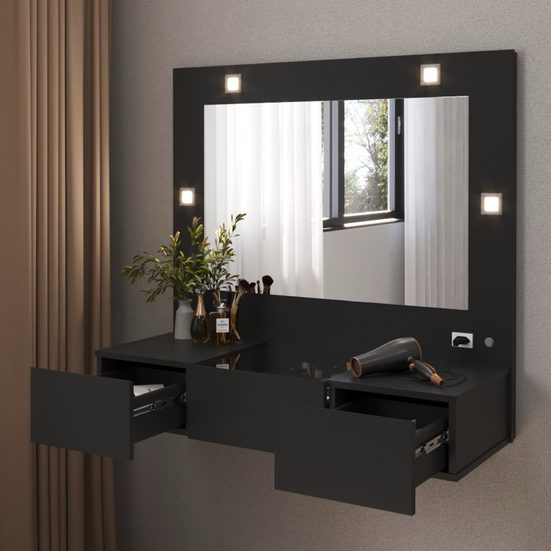 Penteadeira Camarim Suspensa Led Comoda Espelho | Shopee Brasil