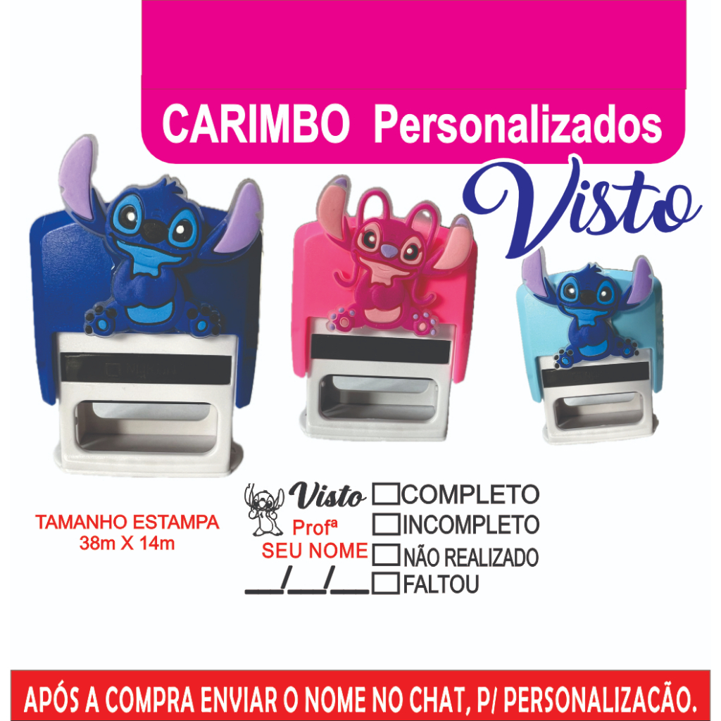 CARIMBO / CARIMBO DATA / CARIM VISTO / CARIMBO PROFESSOR / STIC / STIK ...