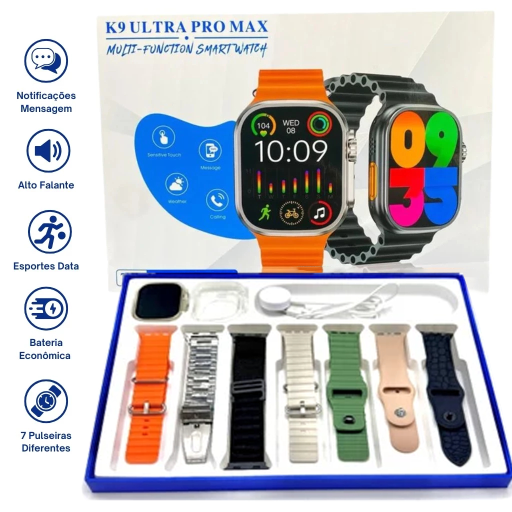 Relógio Inteligente Smartwatch K9 ULTRA PRO MAX Série 9 Dynamic Island ...