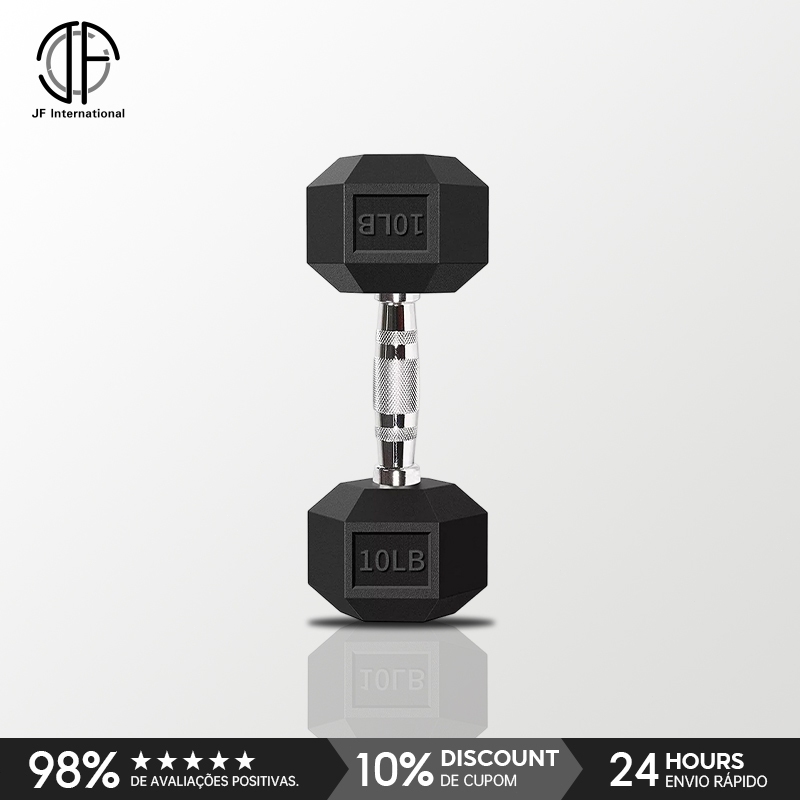 Mancuerna Hexagonal Con Forro De Vinil Gimnasio 10 Lb（4.54kg） Um único haltere | Shopee Brasil