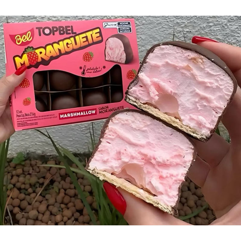TOP BEL MORANGUETE COM MARSHMALLOW com 12 unidades | Shopee Brasil