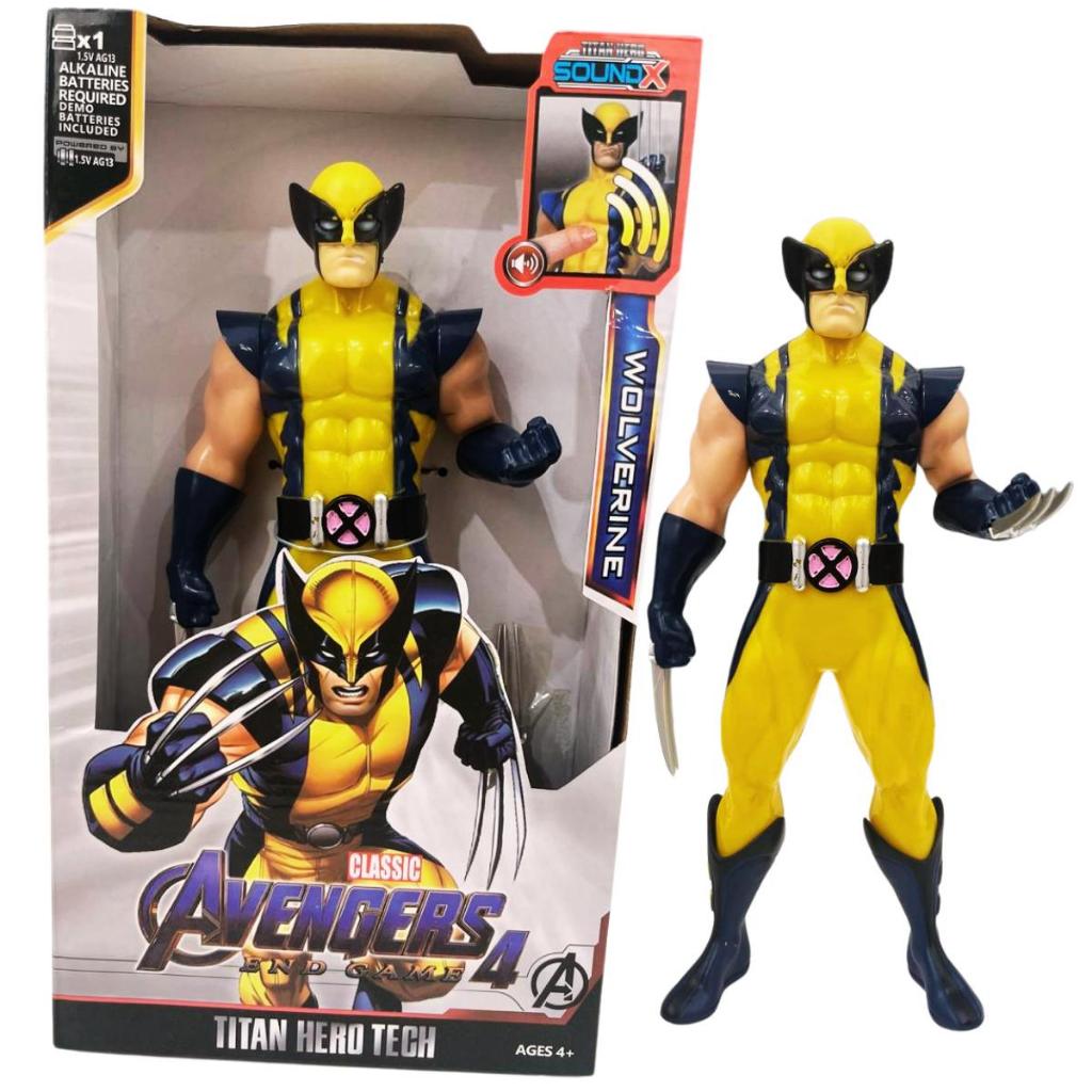 Boneco Wolverine Articulado 30 Cm Luz E Som Brinquedo X-men Avengers ...