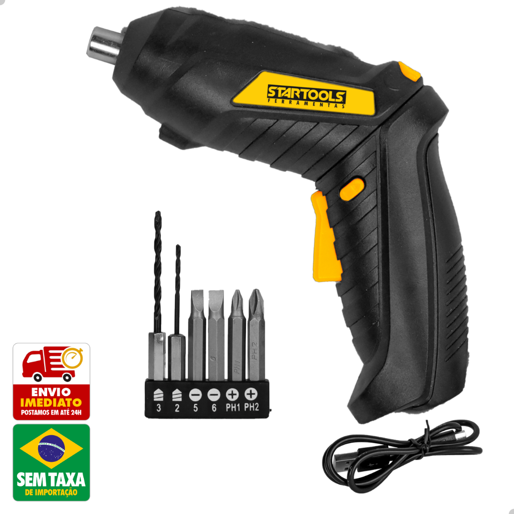 Parafusadeira Mini Recarregavel 3,6v 250 RPM com LED Bivolt Startools ...