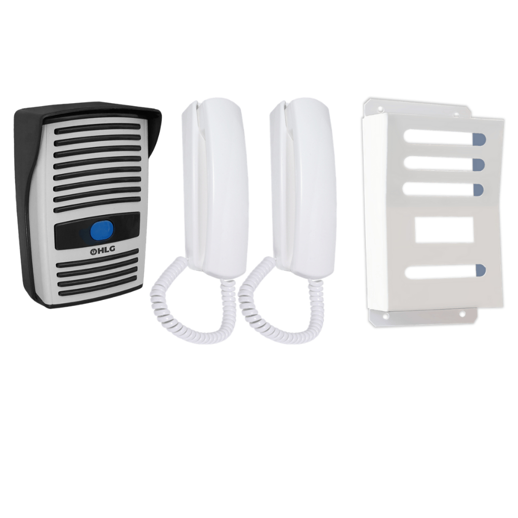 Kit Interfone Porteiro Eletrônico com 2 Monofones e Proteção Anti ...