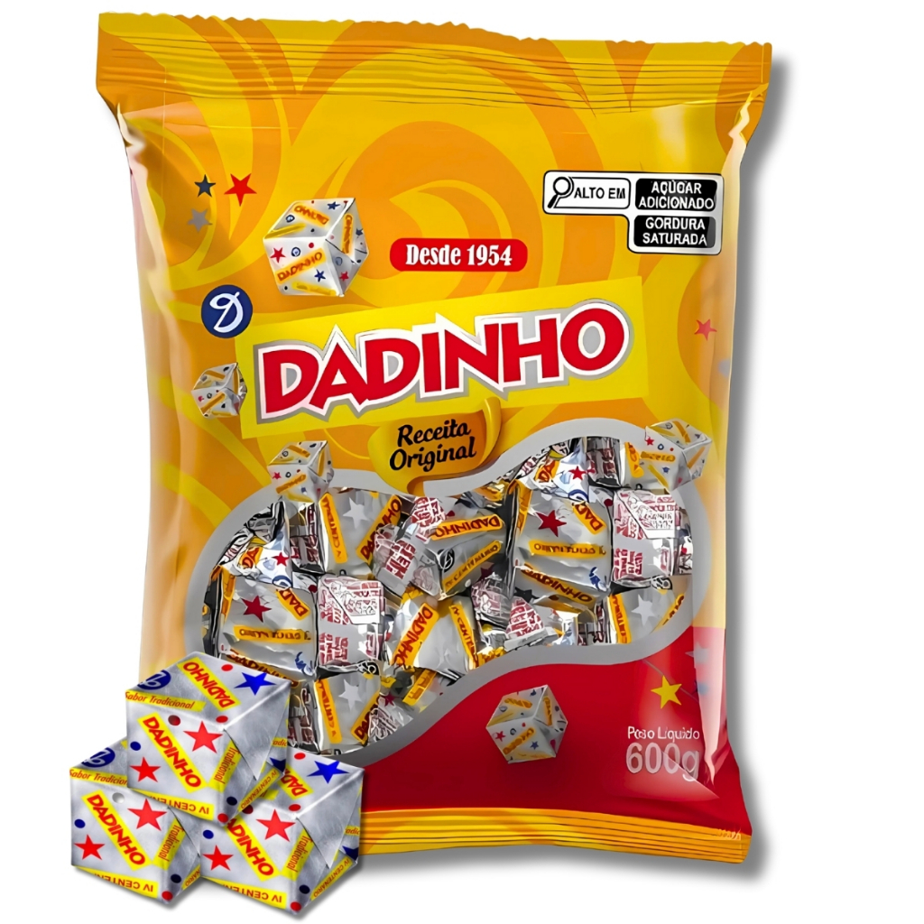 Balas Dadinho de Amendoim 600g Dizioli Doce Quadradinho | Sabor de ...