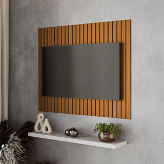 Painel para televisão Ripado Tv 32” MDF Amadeirado Freijó Placas ...