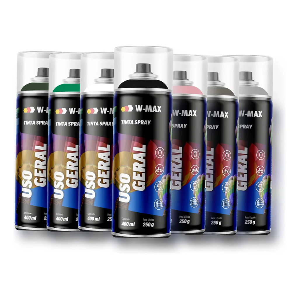 Tinta spray (uso geral) - 400ml/250g w-max - Wurth | Shopee Brasil