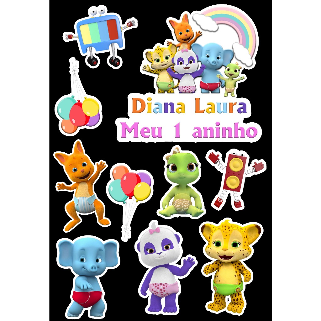 Topo de Bolo - Word Party - Festa da Palavra - Festa das Palavrinhas ...