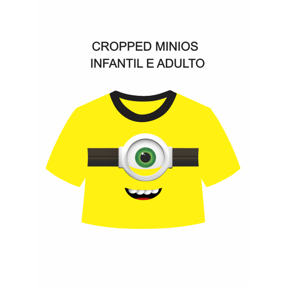 CROPPED MINIONS FEMININO INFANTIL E ADULTO | Shopee Brasil