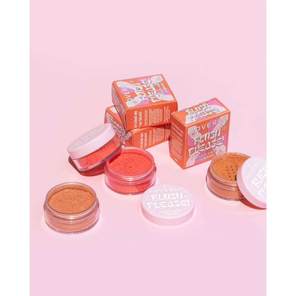 Blush Solto Vegano blush Please ADVERSA - Escolha sua Cor | Shopee Brasil