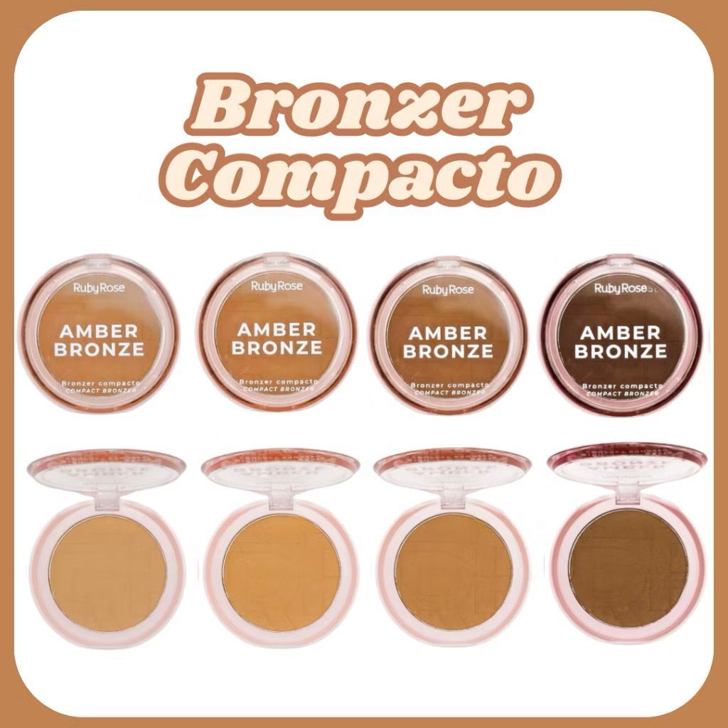 Bronzer Compacto Amber Bronze RUBY ROSE - Linha Rosa | Shopee Brasil