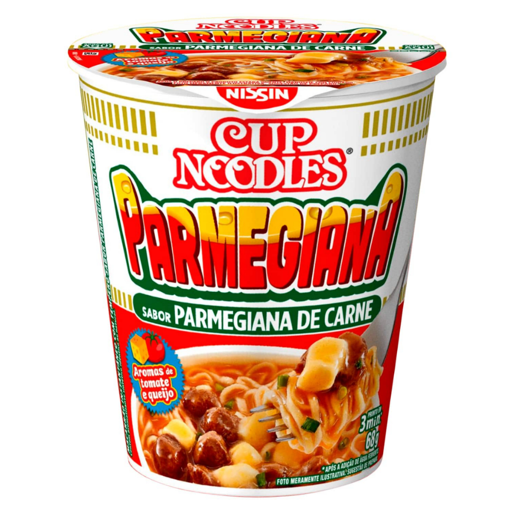 Cup Noodles Parmegiana De Carne Nissin Lamen Miojo 68g - Lançamento ...