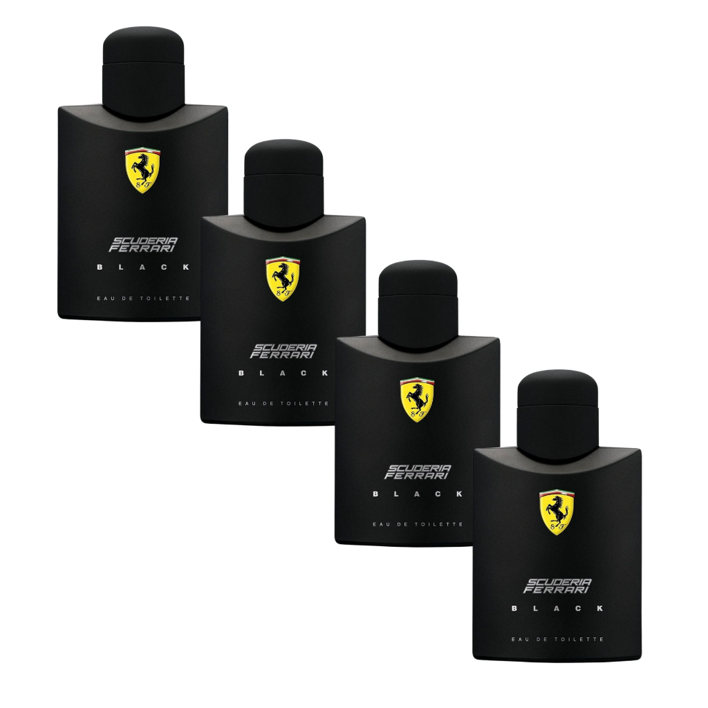 KIT 4 PERFUMES FERRARI BLACK 100ML | Shopee Brasil