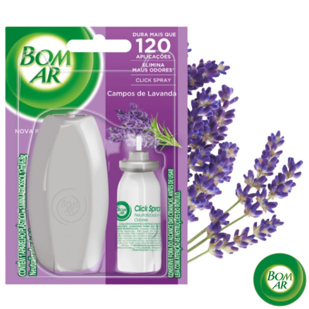 Click Spray Aromatizador Bom Ar Lavanda Completo Lavanda - Aparelho ...