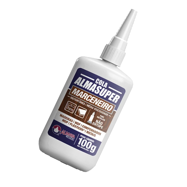 Cola Instantânea Almasuper 100g Adesiva Secagem Rápida Marceneiro ...