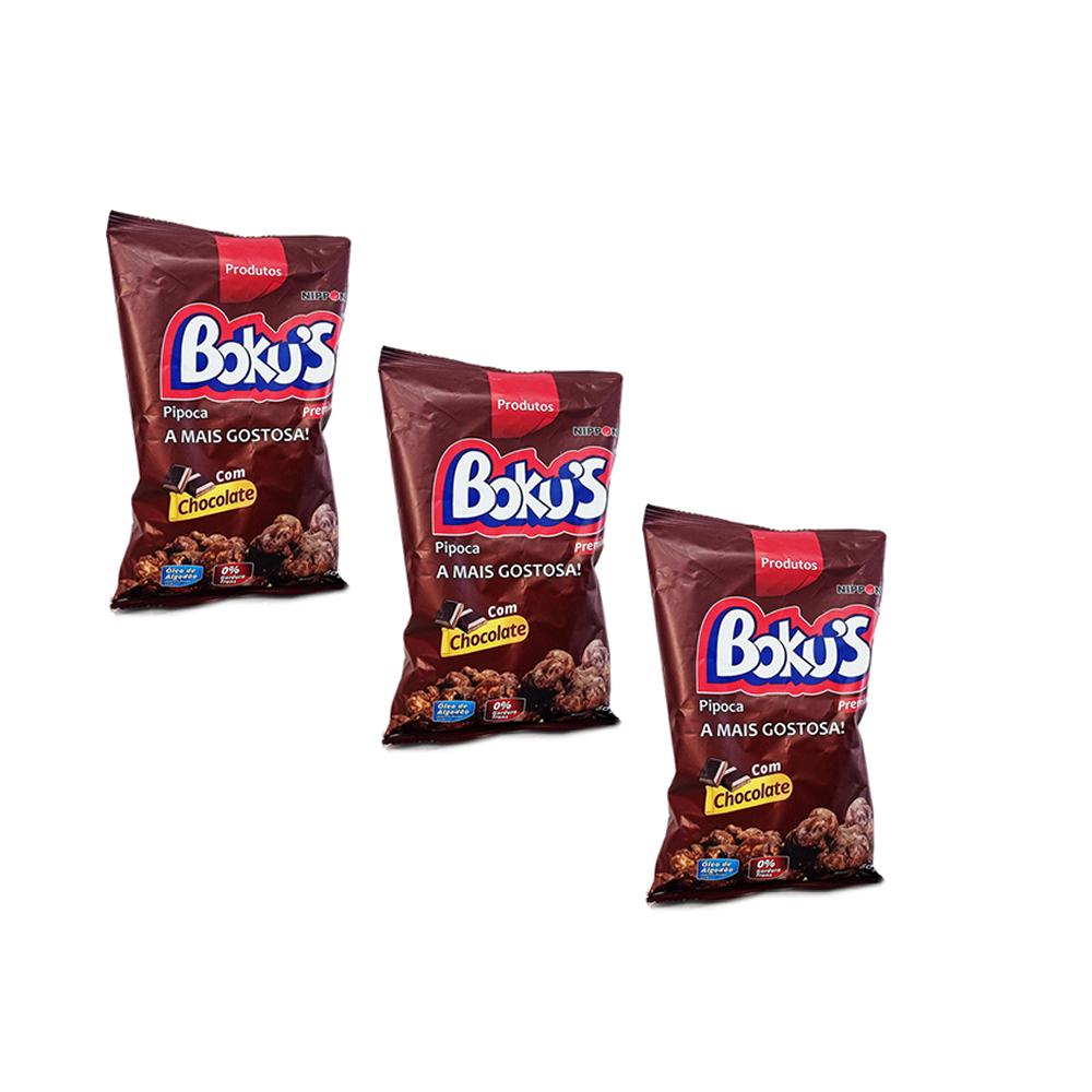 Pipoca Bokus Premium de Chocolate 60g | Shopee Brasil
