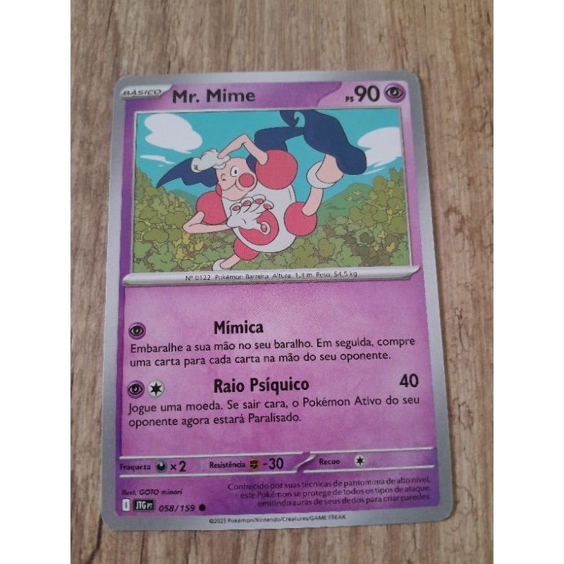 Carta Pokemon Mr. Mime Amigos de Jornada Original SP | Shopee Brasil