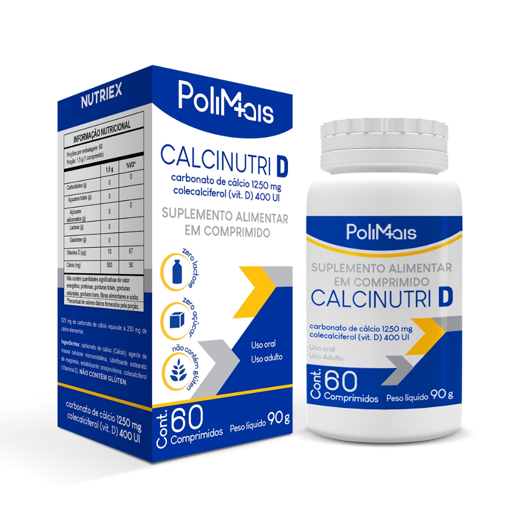 Vitamina D para Ossos - Calcinutri D 1250MG + 400UI 60 Cápsulas ...