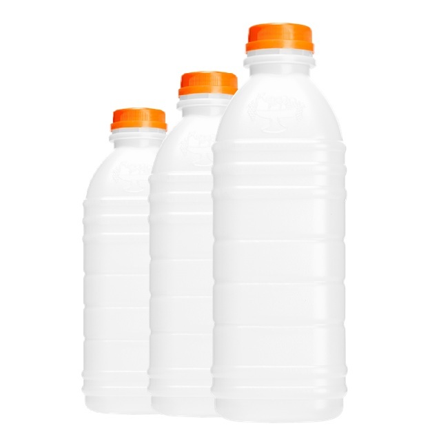 Garrafa Plástica Tampa Lacre 200 300ml 500ml 1L 100 unidade Suco Café Chocolate Caldo Cana Agua ...