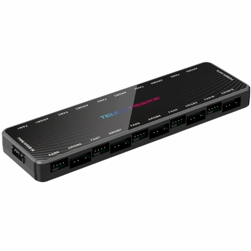 TEUCER-LP-10P-HUB, ADAPTADOR FAN HUB, 2 EM 1, ARGB, PWM LP-10P-HUB-BK | Shopee Brasil