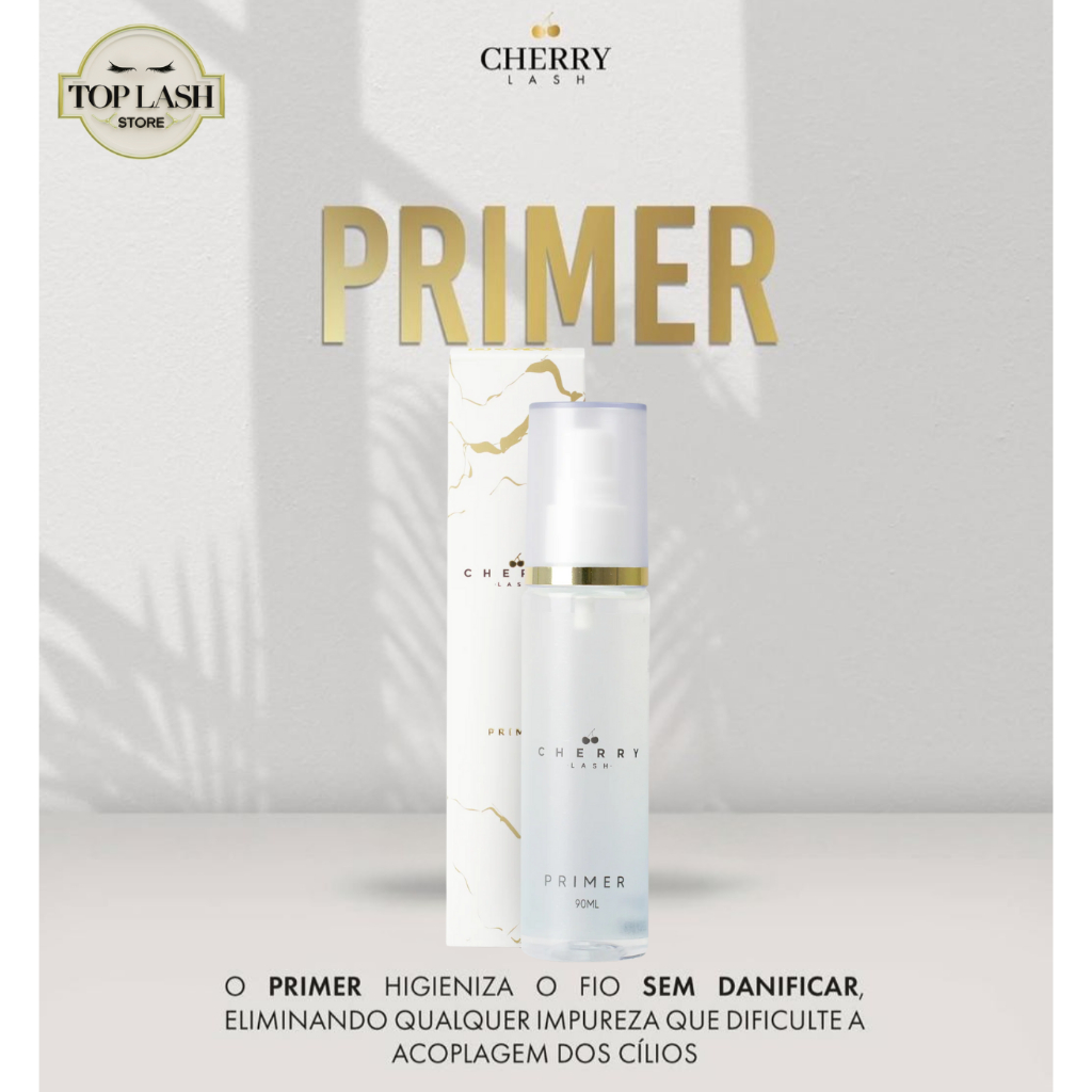 Primer Cherry Lash 90ml Profissional Para Extensão de Cílios Original c/ Registro Anvisa ...