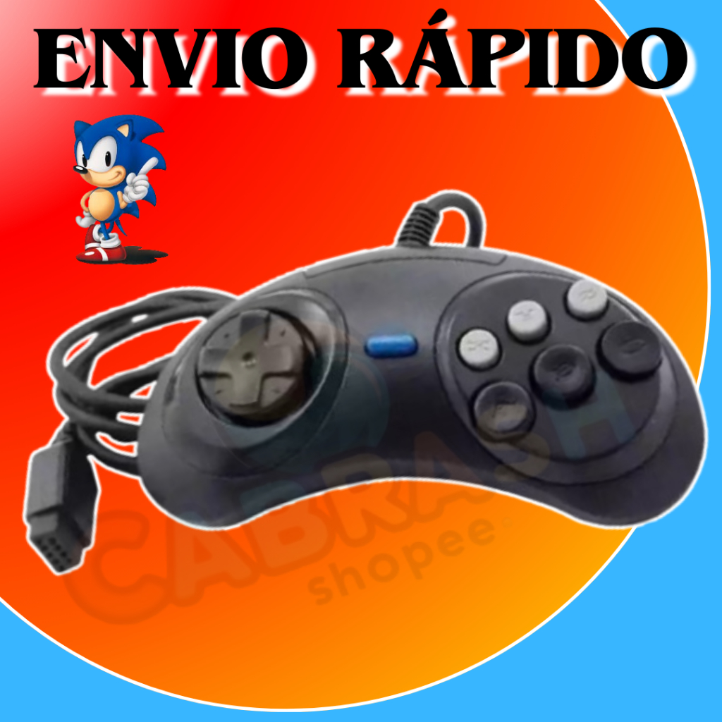 Controle Joystick Mega Drive Master System 3 Tectoy 6 Botões Retro ...