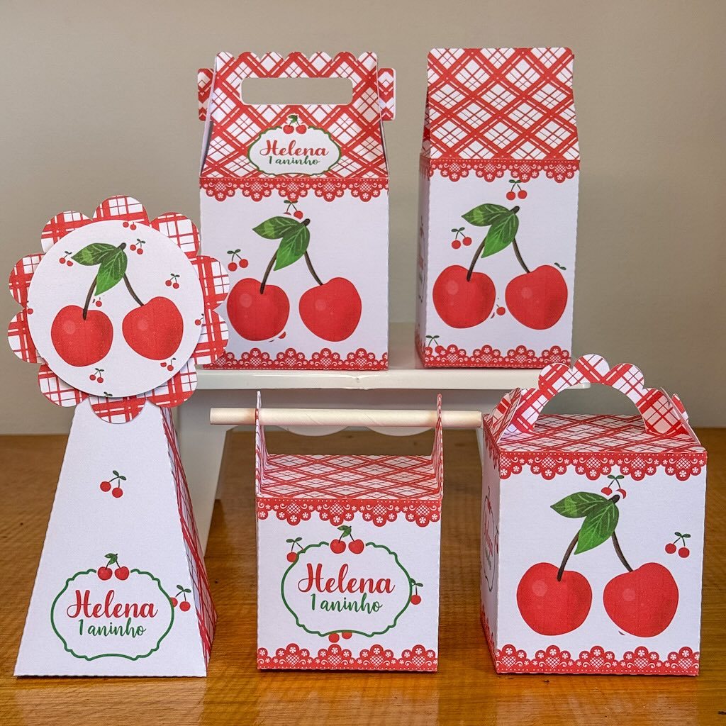 Kit Festa Cereja - Cerejinha Vermelha | Personalizados | Lembrancinhas ...