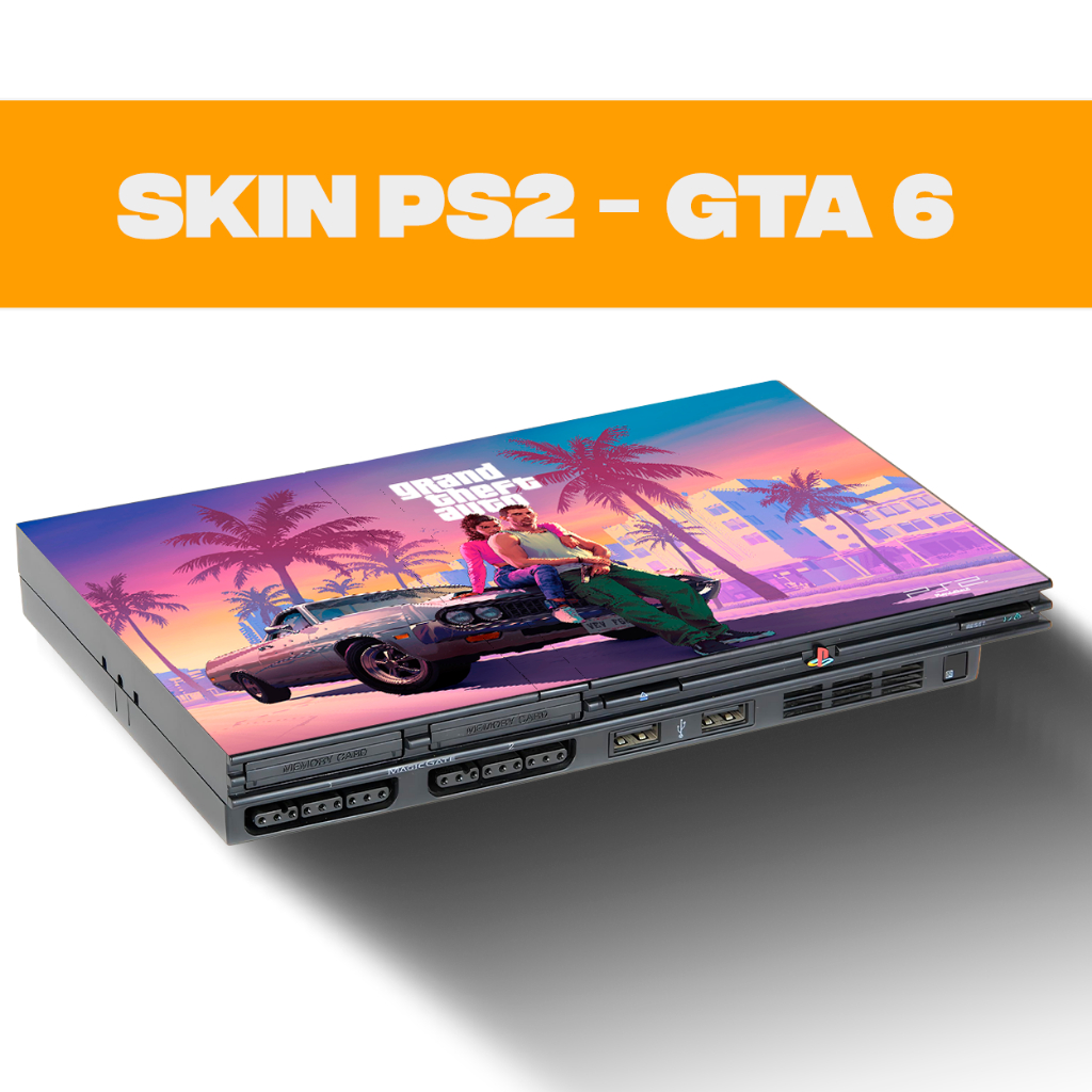 Skin Ps2 Slim Adesivo - GTA 6 | Shopee Brasil
