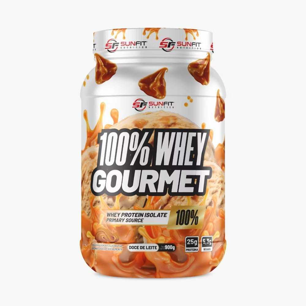 Whey Protein 100% Sabor Doce de Leite Gourmet 900g Sunfit | Shopee Brasil