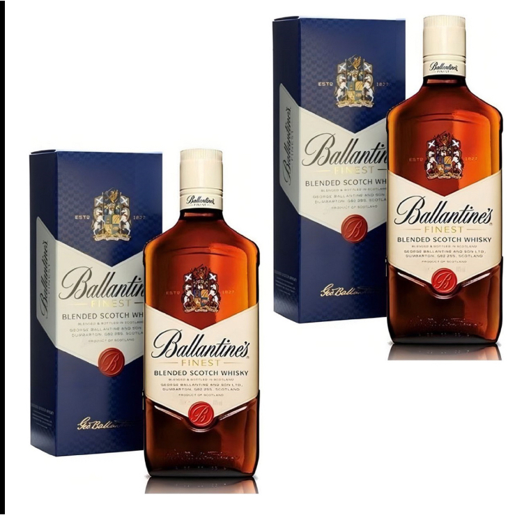 Whisky Ballantine's Finest 2l Kit Com 2 Uni | Shopee Brasil
