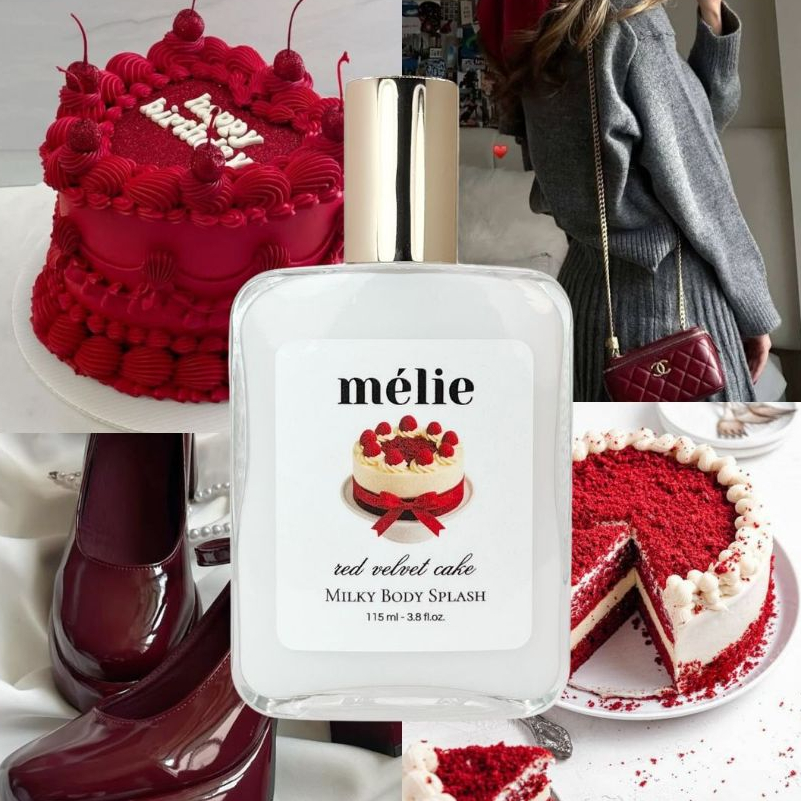 Body Splash Milky Red Velvet Cake/Bolo Red Velvet Mélie 115 ml | Shopee ...
