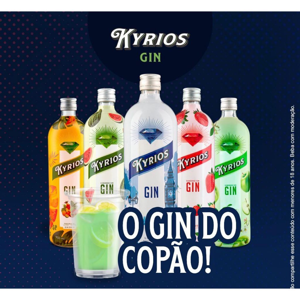 Kyrios Gin o Gin do Copão (max 6 garrafas por pedido)colocar nas obs. os sabores, se nao ...